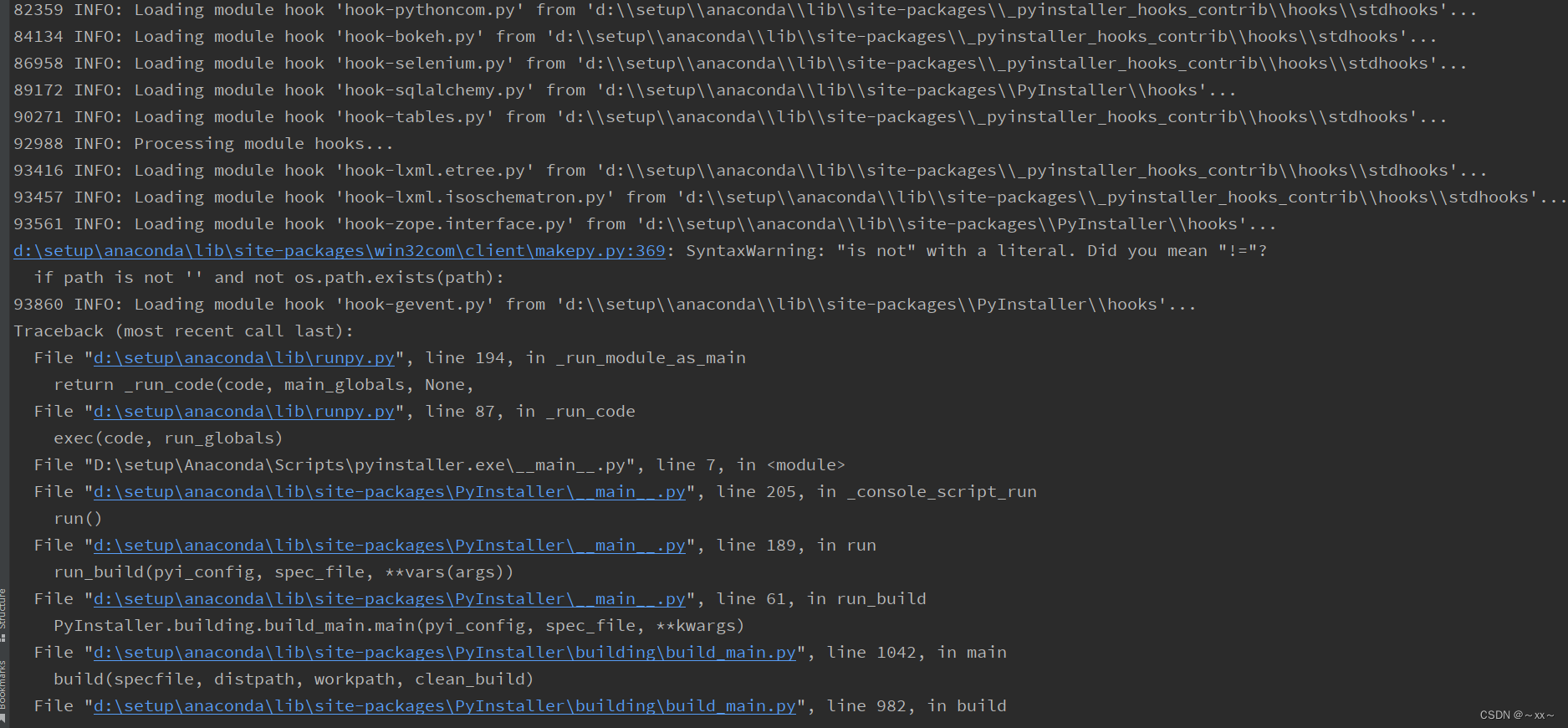 pyinstaller踩坑日记_python 打包时loading module hook 'hook-pandas.py' fro-CSDN博客