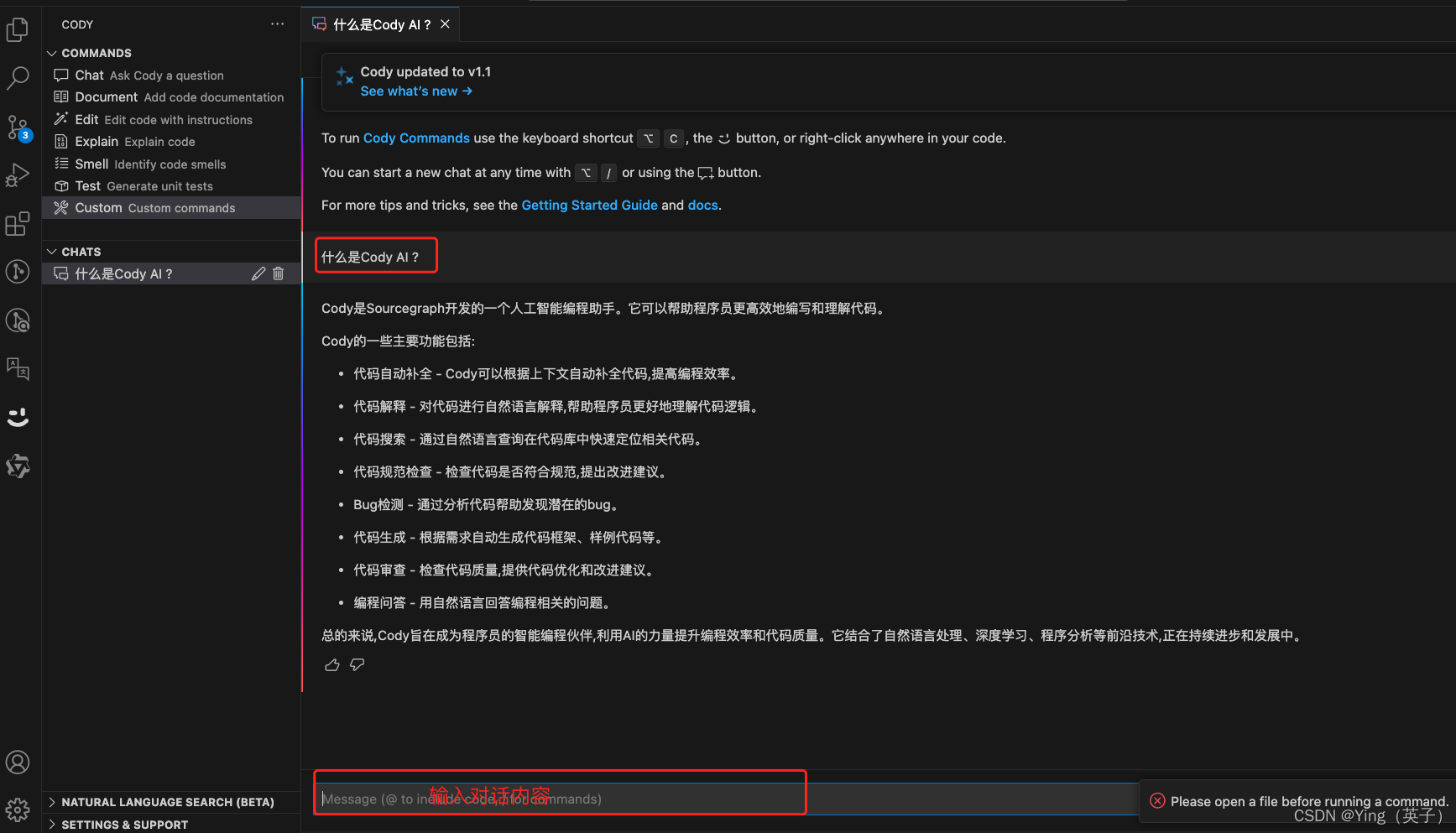 VSCode插件 —— Cody AI （免费AI助手！）-CSDN博客