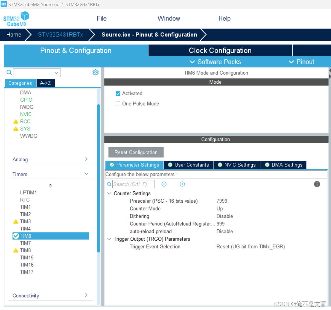 蓝桥杯嵌入式学习笔记(8):TIM程序设计(基本定时器、PWM、方波等)_tim嵌入式-CSDN博客