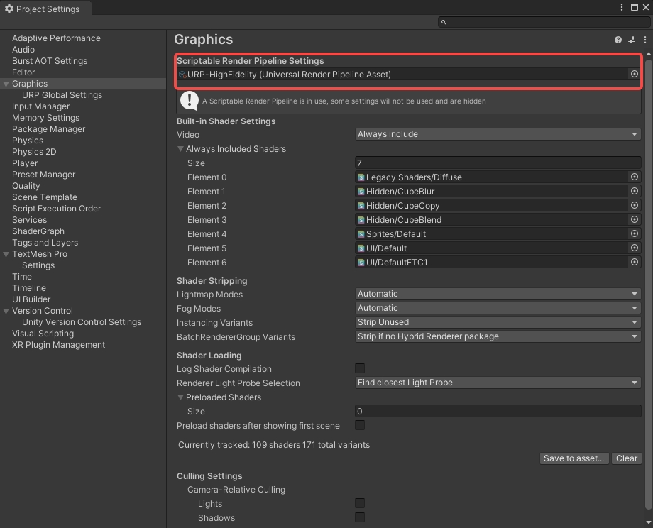 Unity查找URP设置的方法_urp-highfidelity-CSDN博客