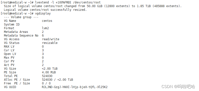 /dev/mapper/centos-root linux 扩容_linux 扩容 centos-root-CSDN博客