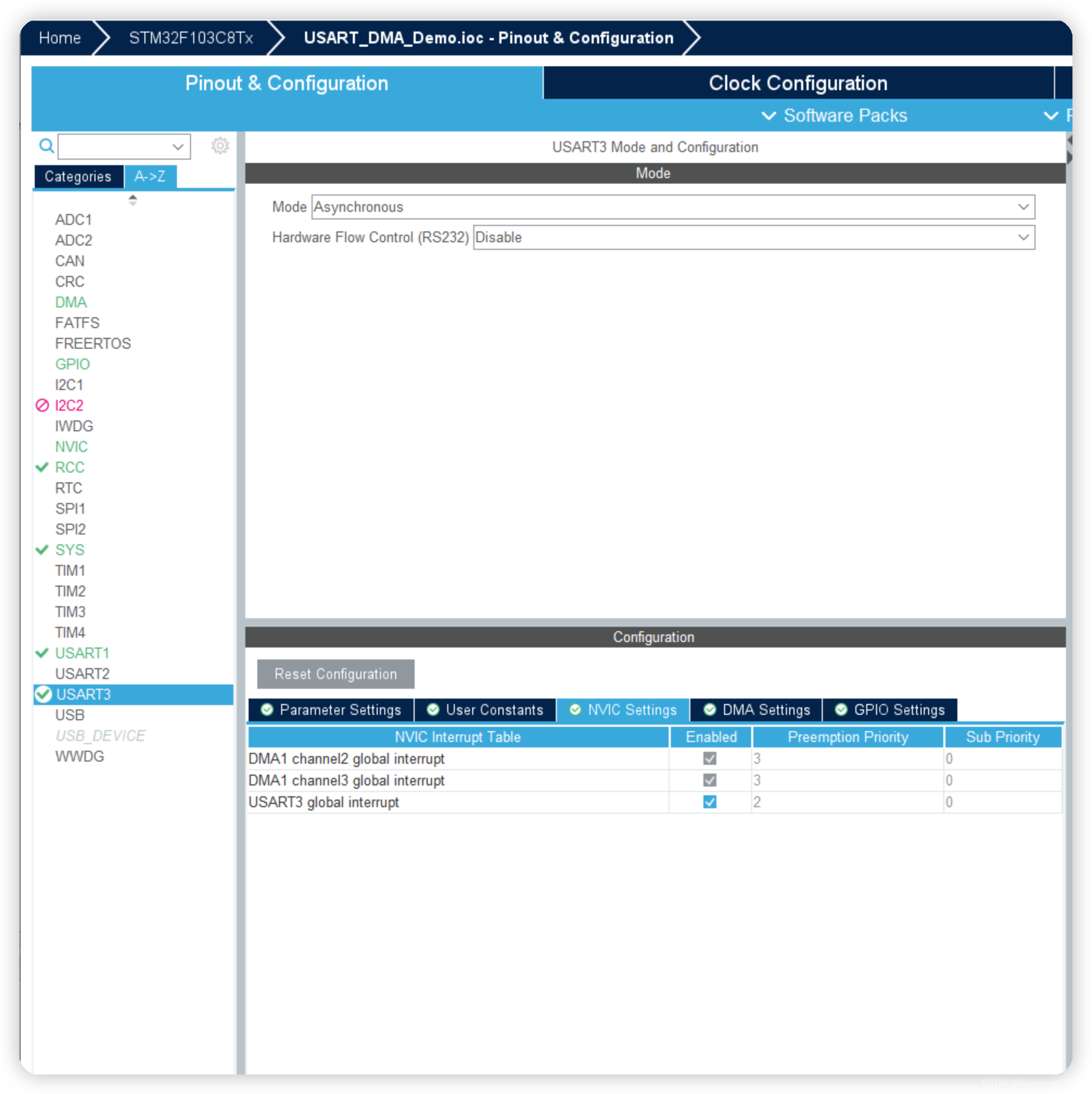 基于STM32F103芯片HAL库的串口DMA通讯_stm32f103 hal uart5-CSDN博客