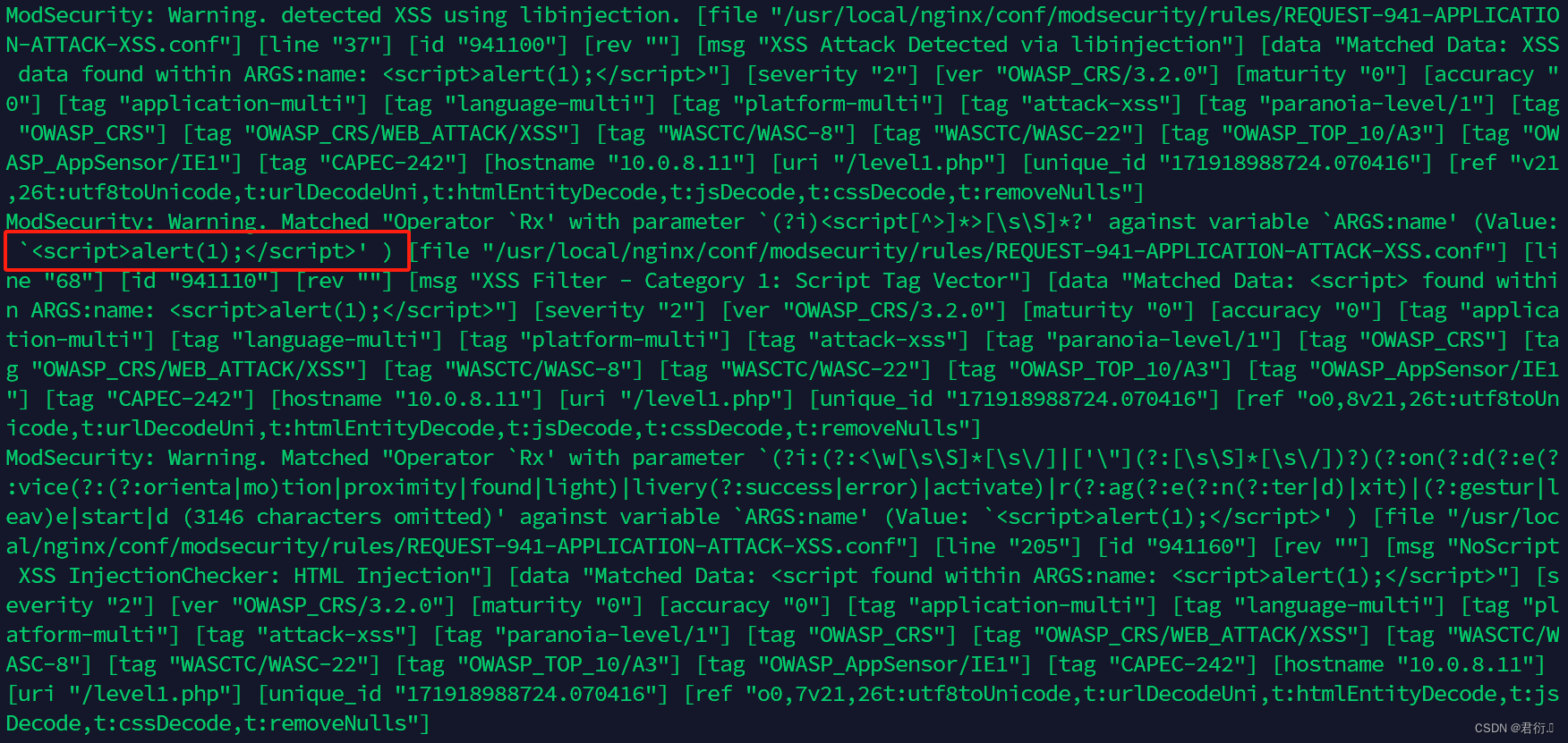 Modsecurity安装+Nginx+腾讯云CentOS+XSS-Labs靶场+WAF规则_contos 7 modsecurity 安装-CSDN博客