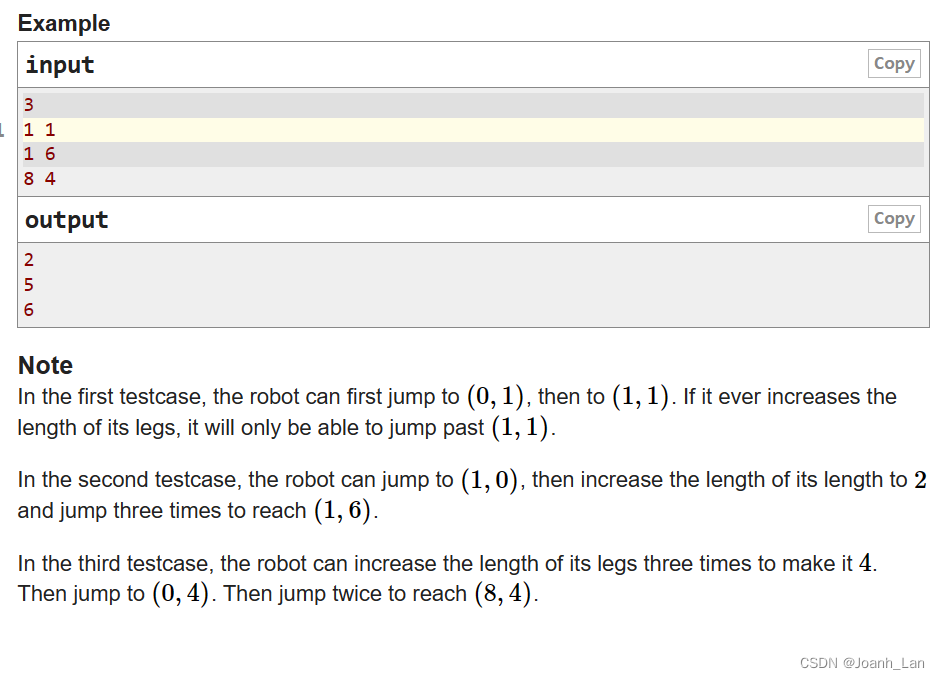 Educational Codeforces Round 146 (Rated for Div. 2) - B. Long Legs（思维 & 数学）_b. long ...