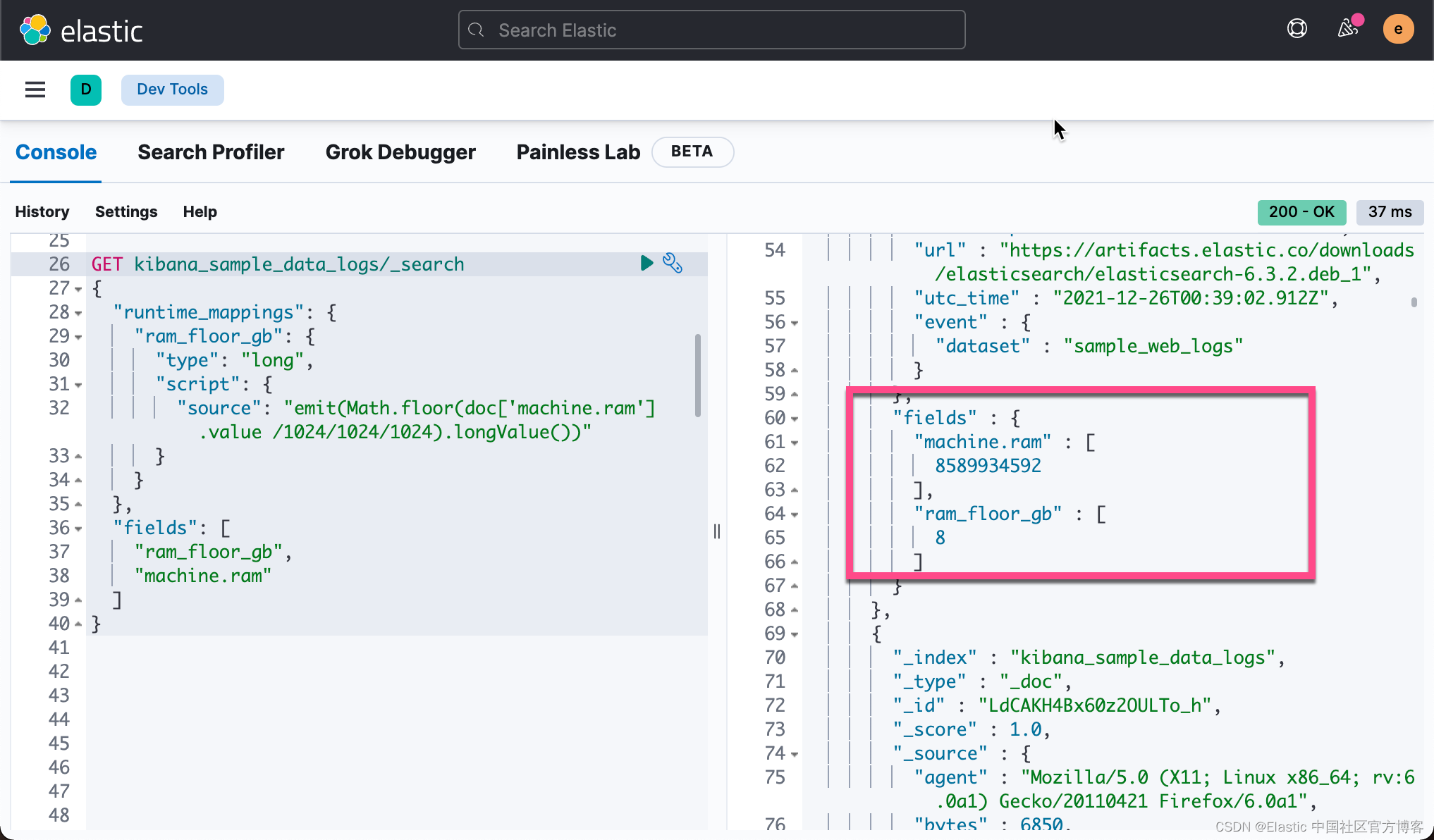 Elasticsearch：使用算术运算的临时 Runtime field_elastic search runtime field 调用 value-CSDN博客