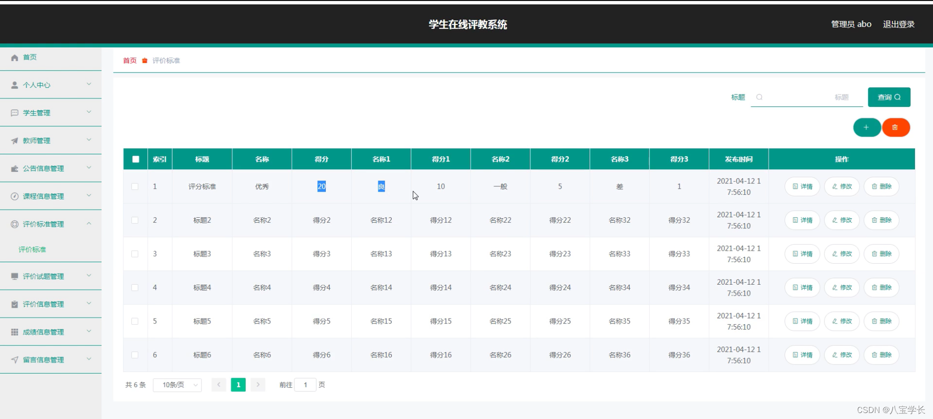 Java计算机毕业设计学生在线评教系统计算机（附源码、数据库）评教平台java数据库表 Csdn博客