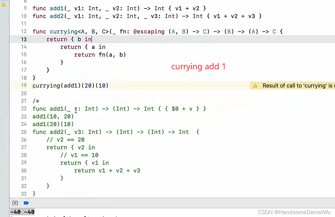 Swift 函数式编程 funtional progaming 函数合成 高阶函数 函子 单子 currying 一等公民_swift 应用函子-CSDN博客