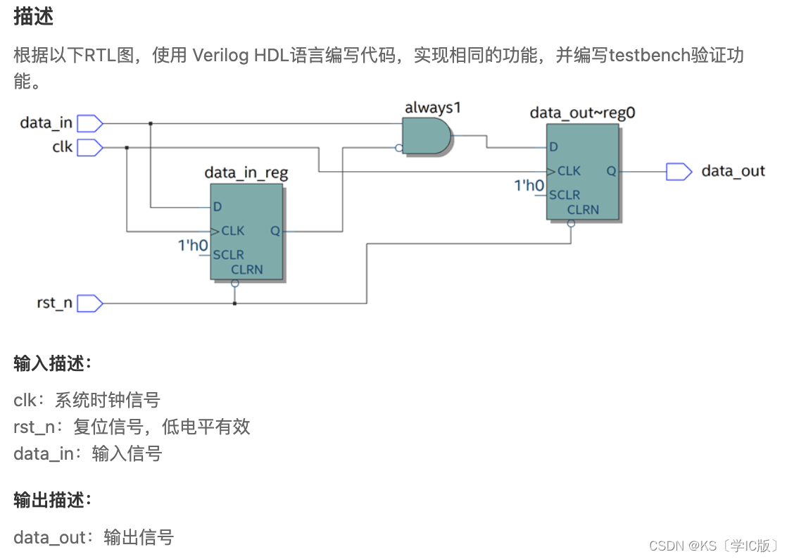 「verilog学习笔记」根据rtl图编写verilog程序 Csdn博客