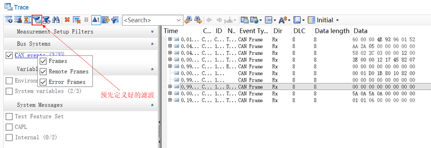 CANoe使用记录（二）：Trace界面介绍_canoe11 lin trace monitoring-CSDN博客