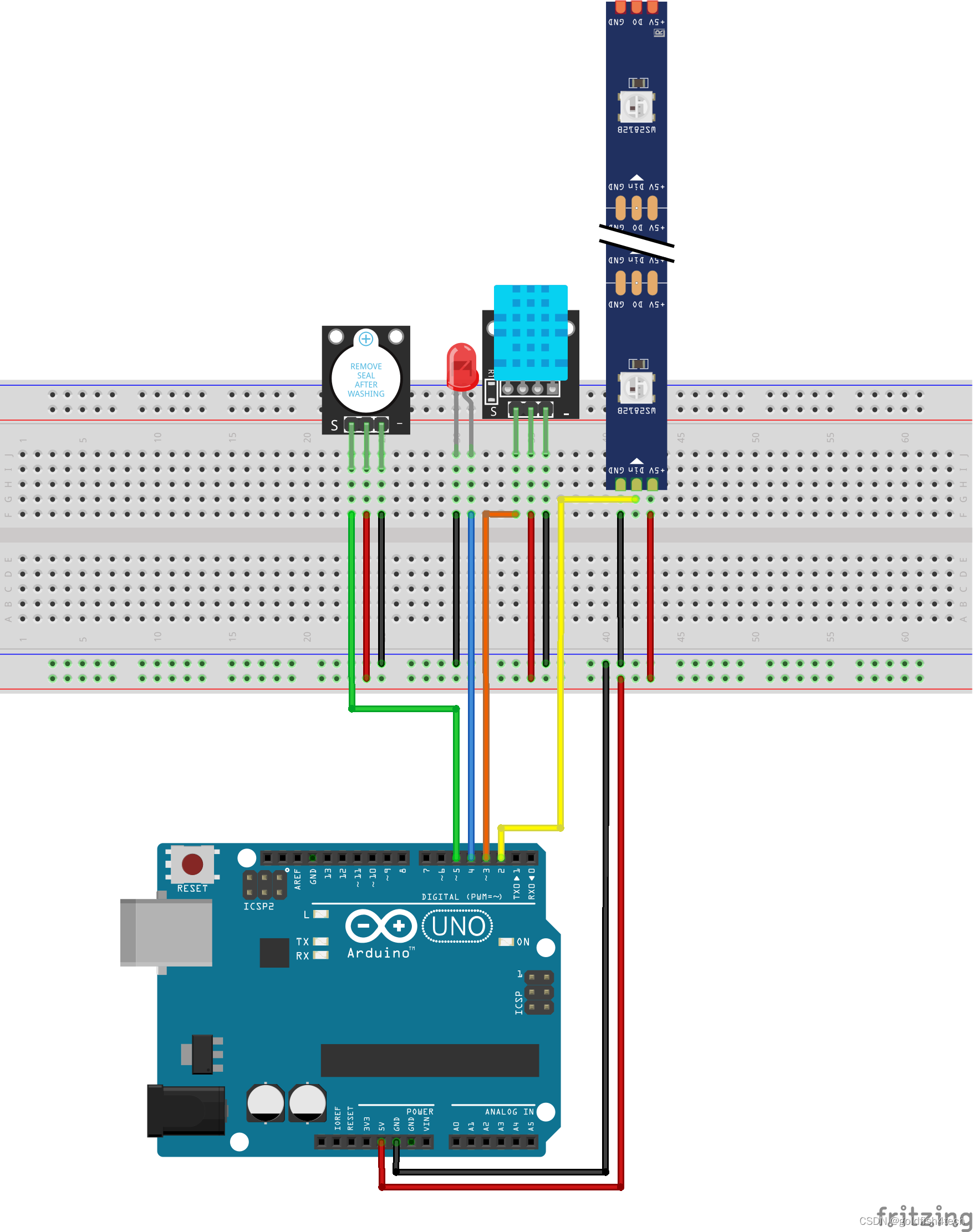 Fritzing软件绘制Arduino面包板接线图传感器模块库文件091_fritzing风扇模块在哪-CSDN博客