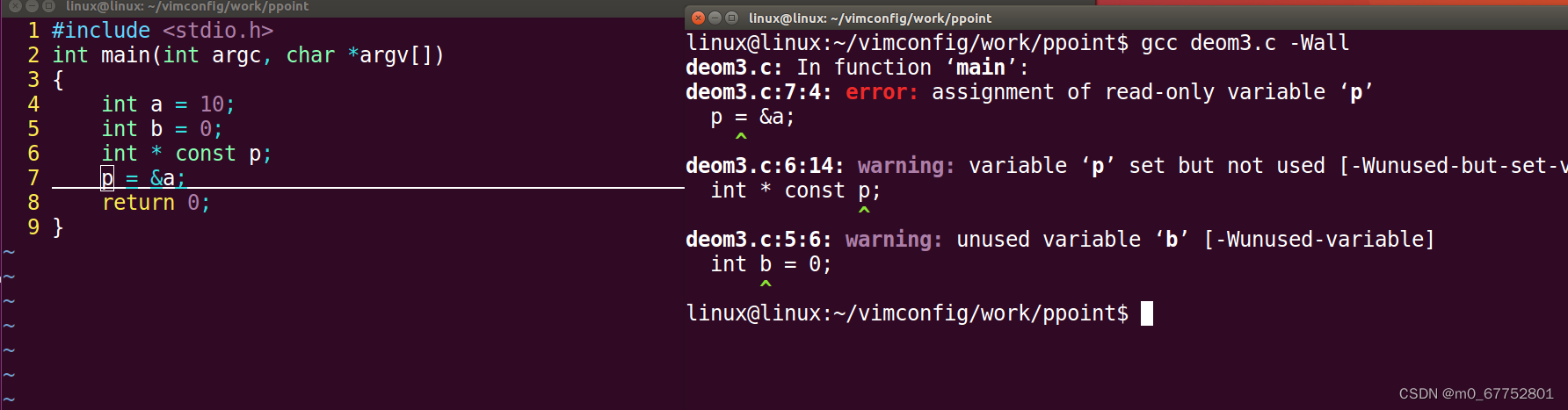 void 指针 和const修饰符_void const-CSDN博客