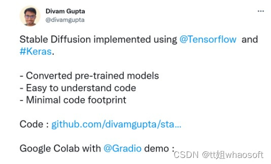 基于Tensorflow、Keras实现Stable Diffusion_stable difusion tensorrt 关系-CSDN博客