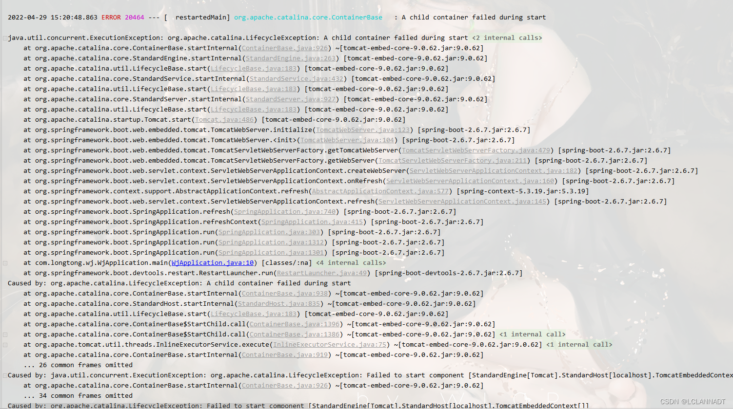 解决Unable to start web server， Unable to start embedded Tomcat（springboot和tomcat版本不兼容）-CSDN博客