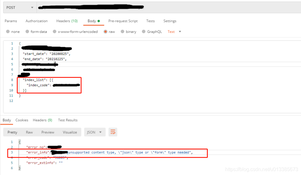 Postman unsupported content type, \“json\“ type or \“form\“ type needed ...