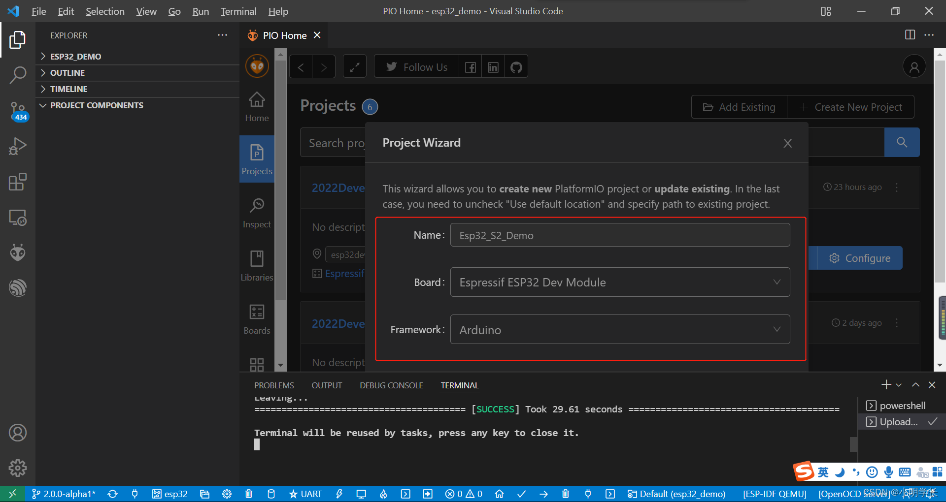 Vscode使用platformio基于arduino框架开发esp32 S2platformio开发esp32 Csdn博客