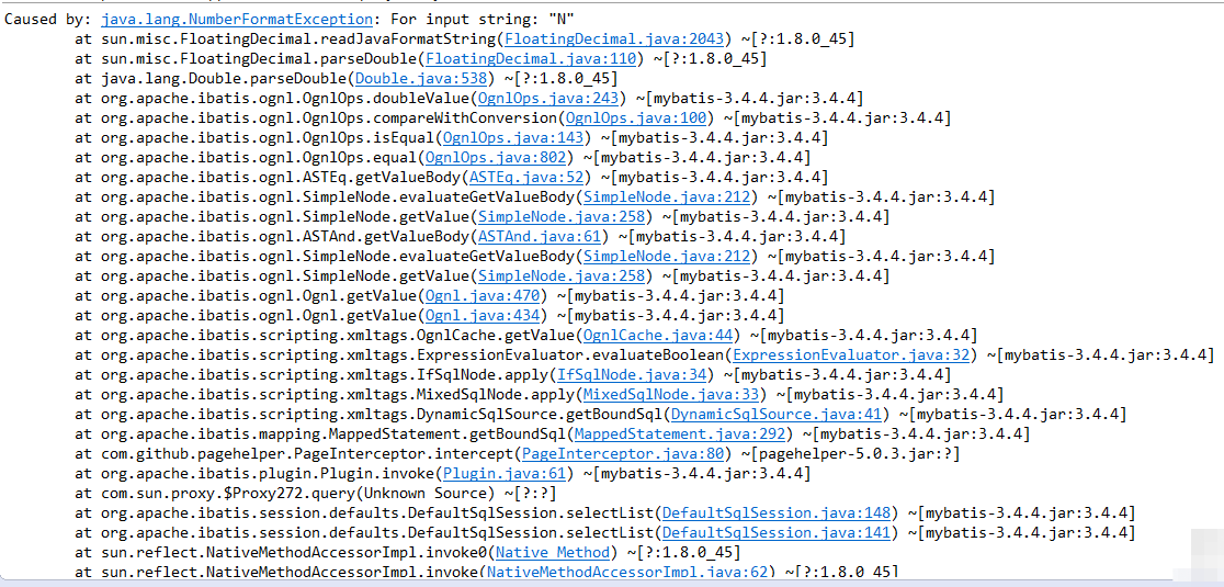【bug日常】查询sql报错：Caused by: java.lang.NumberFormatException: For input string: “N“_cause: java ...