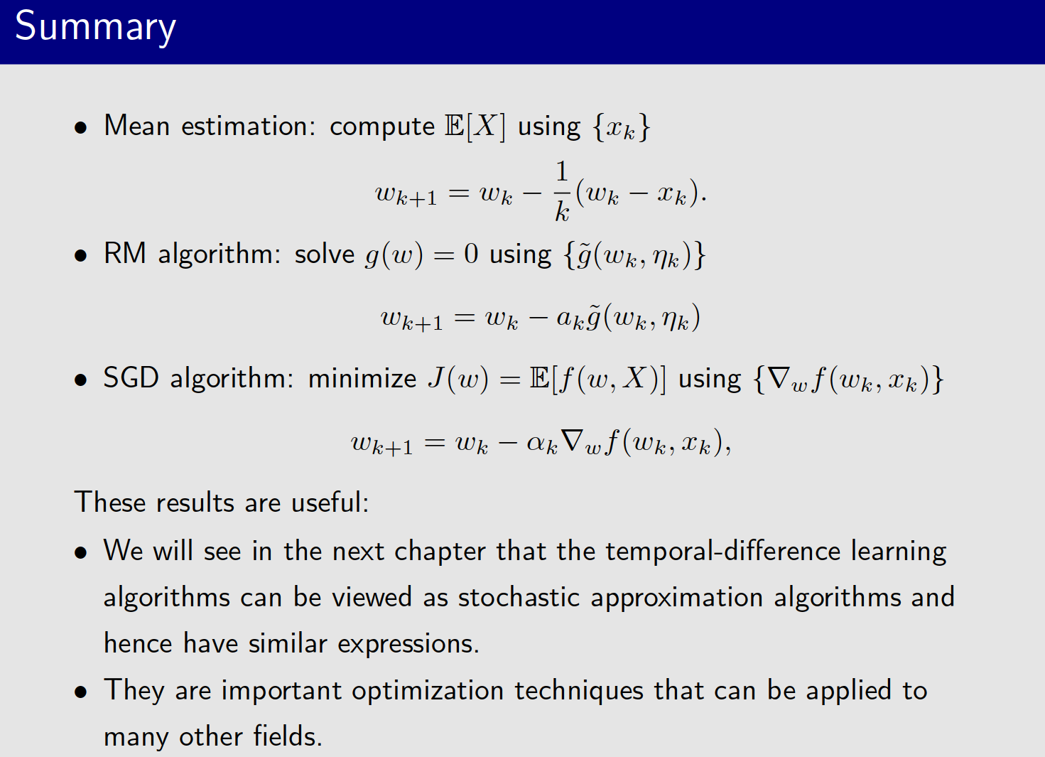RL-赵-(六)：随机逼近/Stochastic Approximation（SA）【无需目标函数】、RM算法、随机梯度下降（SGD）【需目标函数】【采样须独立同分布】【BGD-＞MBGD ...