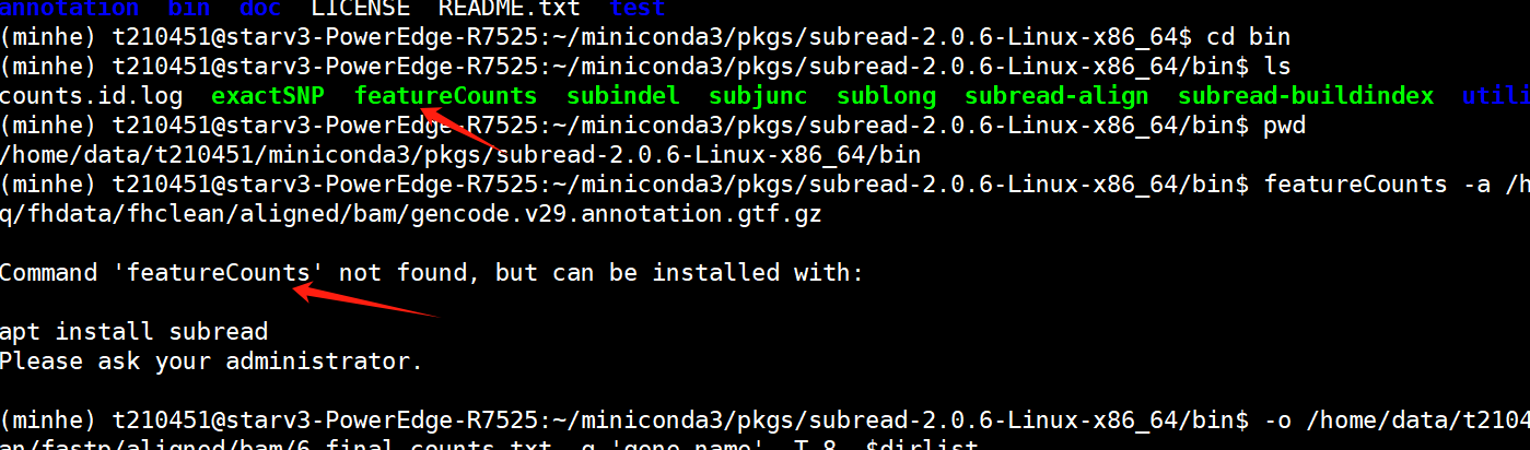 【定量工具-featureCounts安装及使用】零基础看懂运行代码，报错大赏Q&A-CSDN博客