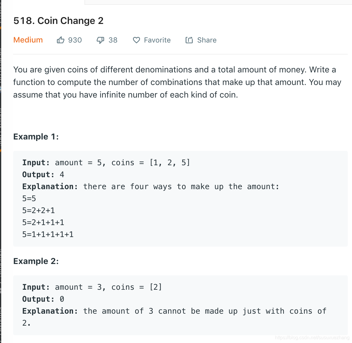 518. Coin Change 2-CSDN博客