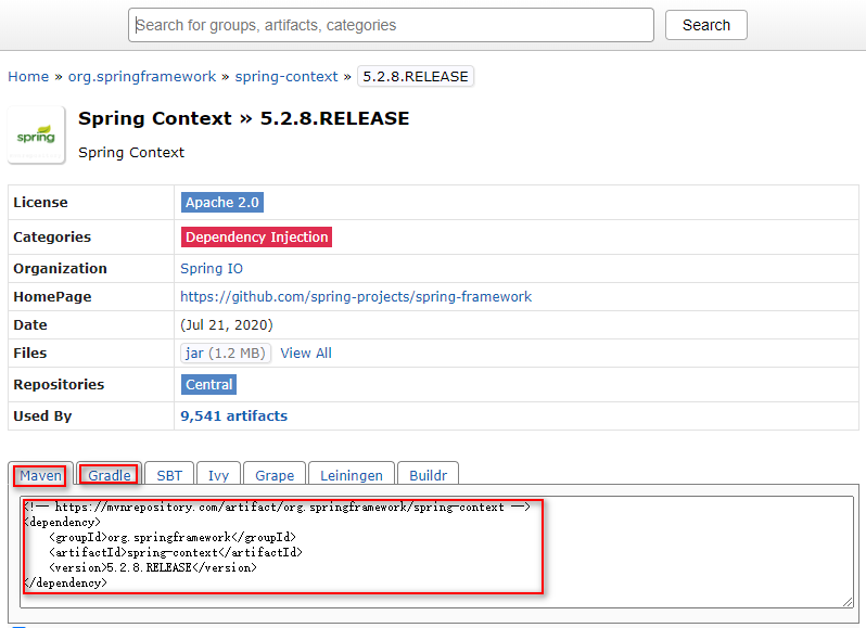 Maven 官网查找依赖包_maven依赖查询-CSDN博客