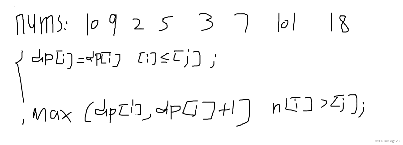 300 最长递增子序列 Leetcode Csdn博客