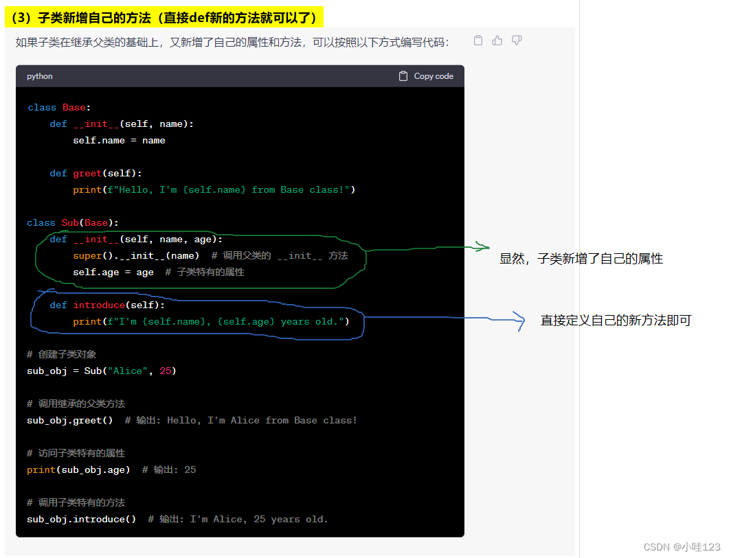 Python—子类对父类的继承and子类新增属性，方法，类的方法python子类增加属性 Csdn博客