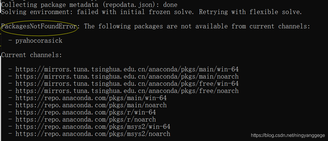 windows 用pip pyahocorasick安装失败，conda方法也是如此_ahocorasick清华映像安装-CSDN博客