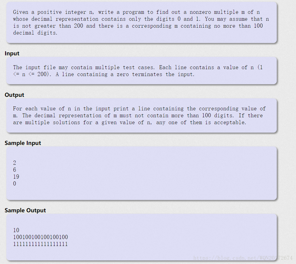 POJ - 1426（Find The Multiple）_d - find the multiple poj - 1426-CSDN博客