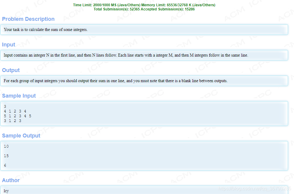 【ACM】HDU 1096 A+B for Input-Output Practice (VIII)（for java）-CSDN博客