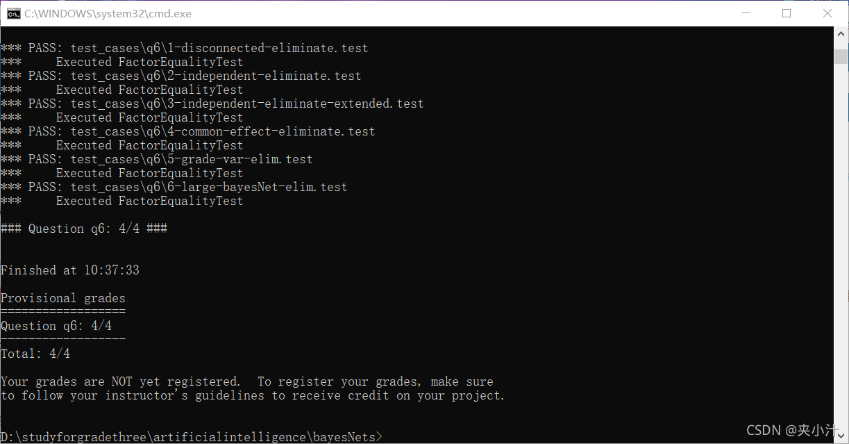 【人工智能】UC Berkeley 2021春季 CS188 Project 4:Inference in Bayes Nets贝叶斯网络中的 ...