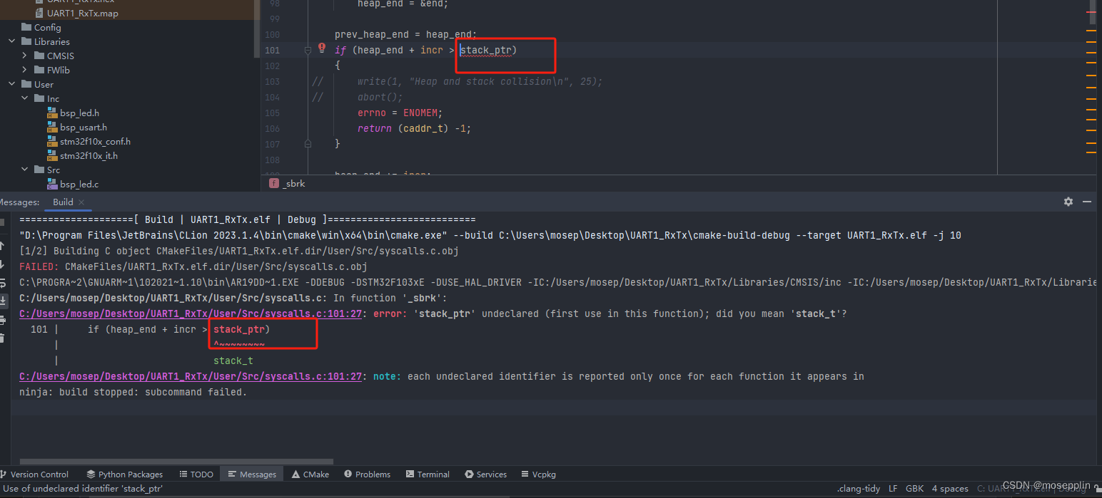 Clion 野火stm32 工程 Printf问题clion Stm32 Printf Csdn博客