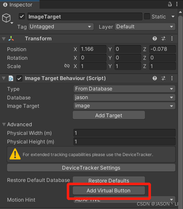 Unity+vuforia虚拟按键连接MQTT（EMQX）实现AR+IOT（Unity C#代码实现）（二）（虚拟按键的按键监听+发布MQTT信息）_vuforia ar 工业iot-CSDN博客