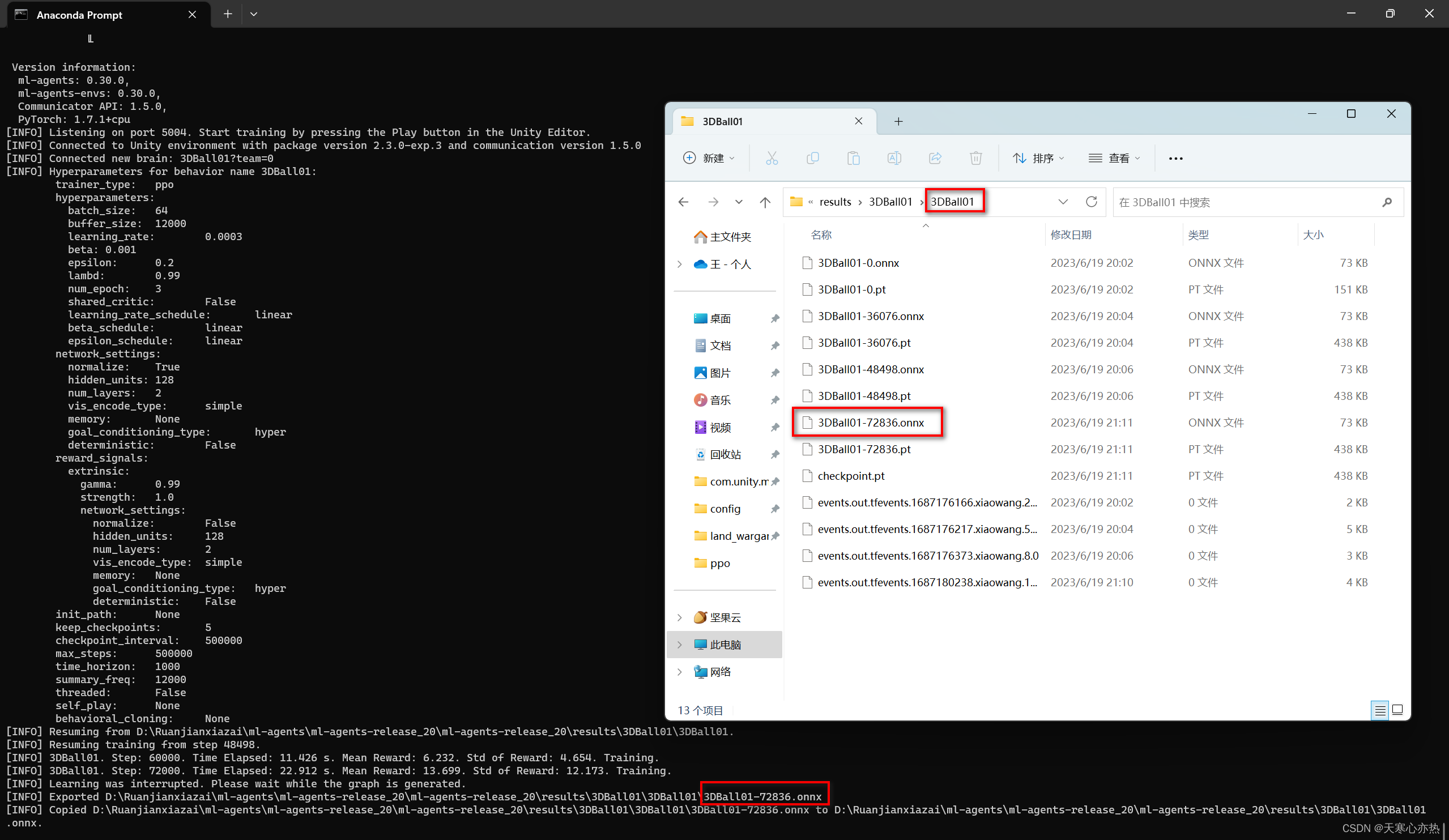 Unity-ML-Agents--The behavior name 3DBall01 has not been specified in the trainer configuration ...