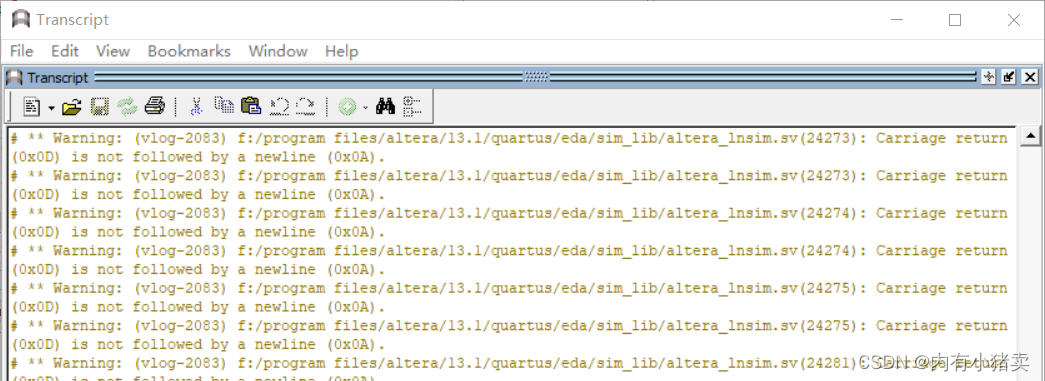 fpga问题整理_carriage return (0x0d) is not followed by a newlin-CSDN博客