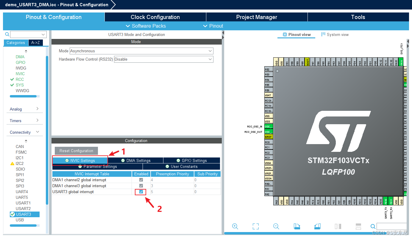 STM32F103下的DMA串口通讯-以485硬件收发-HAL库版_stm32 dma 485-CSDN博客