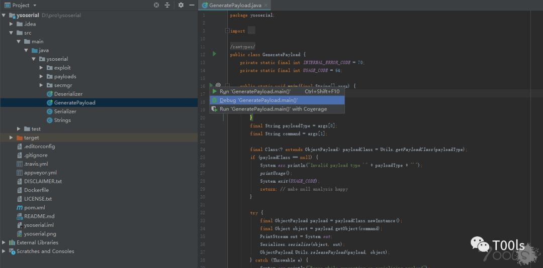java 使用 idea 调试 ysoserial_ysoserial包依赖如何导入idle-CSDN博客