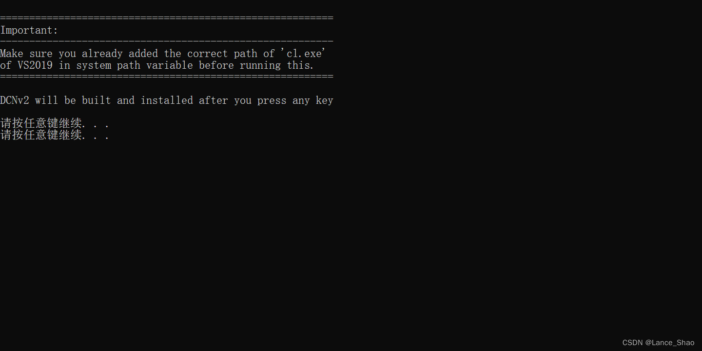 windows10 DCNv2 安装_windows安装dcnv2-CSDN博客