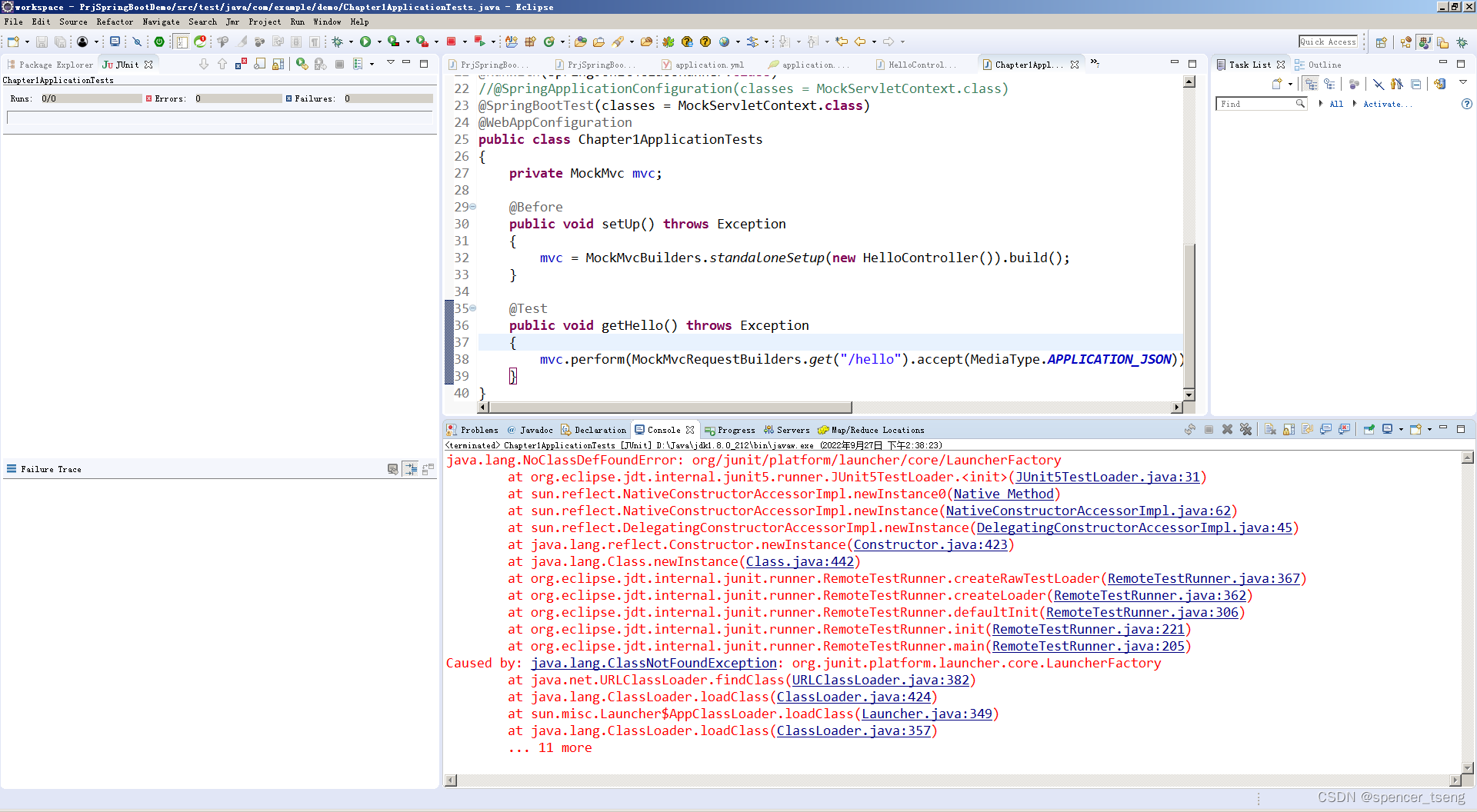 java.lang.ClassNotFoundException: org.junit.platform.launcher.core.LauncherFactory-CSDN博客