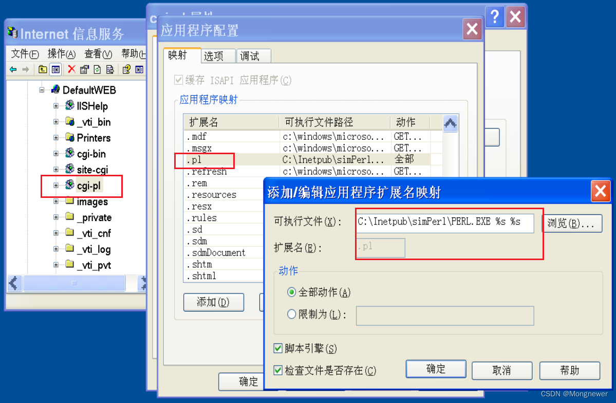 IIS5.1在Windows XP虚拟机上Perl脚本和exe cgi-bin配置要点-CSDN博客