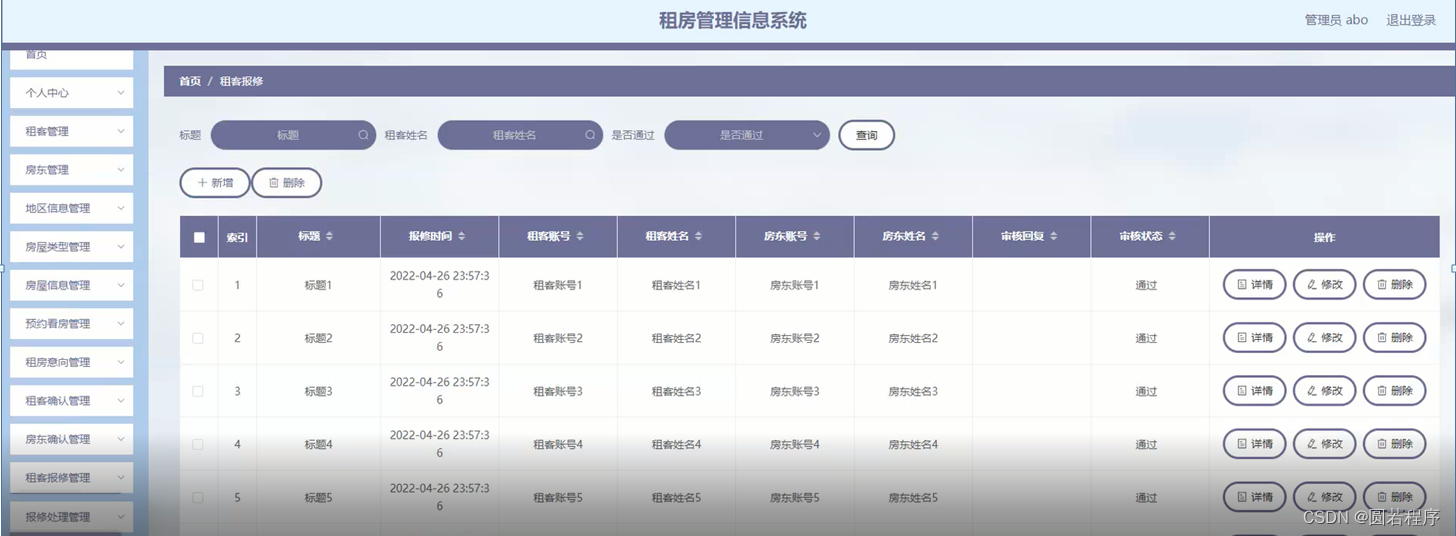 java/php/node.js/python租房管理信息系统【2024年毕设】-CSDN博客