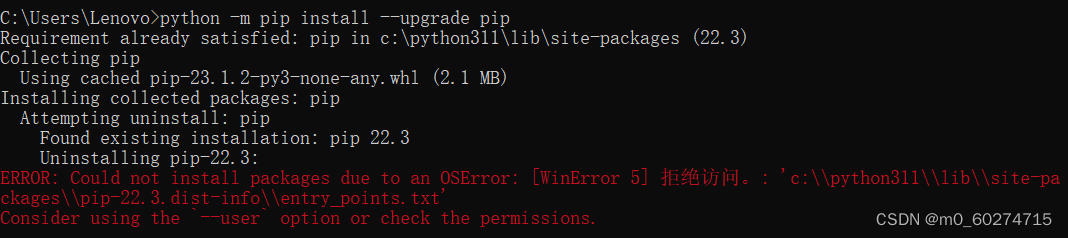 解决ERROR: Could not find a version that satisfies the requirement ...