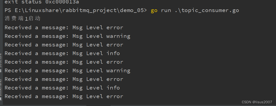 go rabbitmq topic模式_go+rabbitmq 主题-CSDN博客
