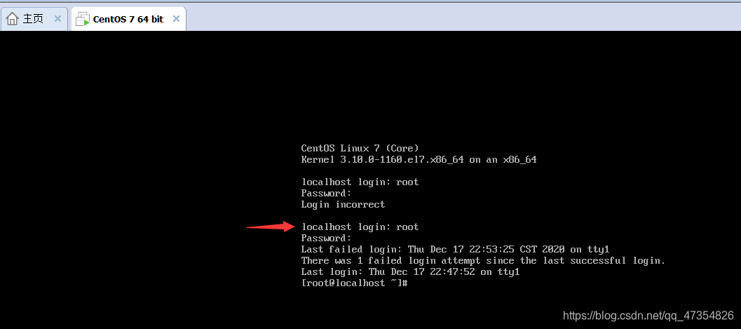 2020.12学习记录：CentOS登录root时遇到 “login incorrect” 问题的解决方案_root login incorrect-CSDN博客