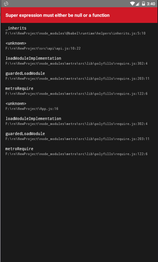 react-native报错信息之Super expression must either be null or a function_react-native-CSDN专栏