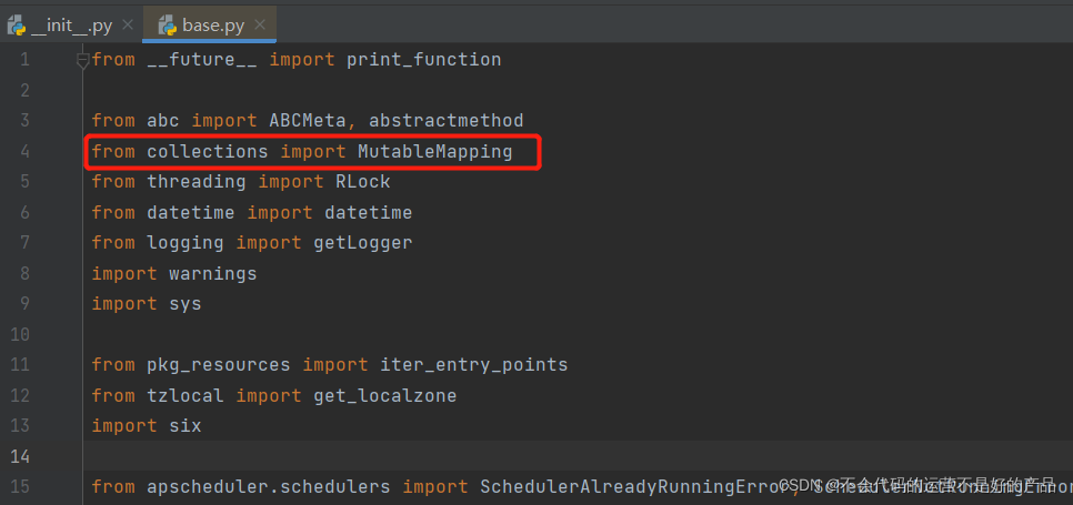 Python关于ImportError: cannot import name ‘MutableMapping‘ （或者‘Iterable‘ ）from ‘collections ...