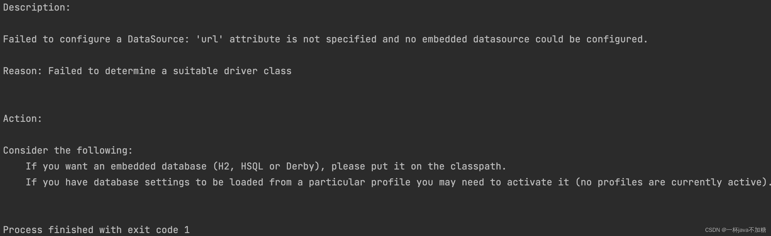 Reason: Failed to determine a suitable driver class-CSDN博客
