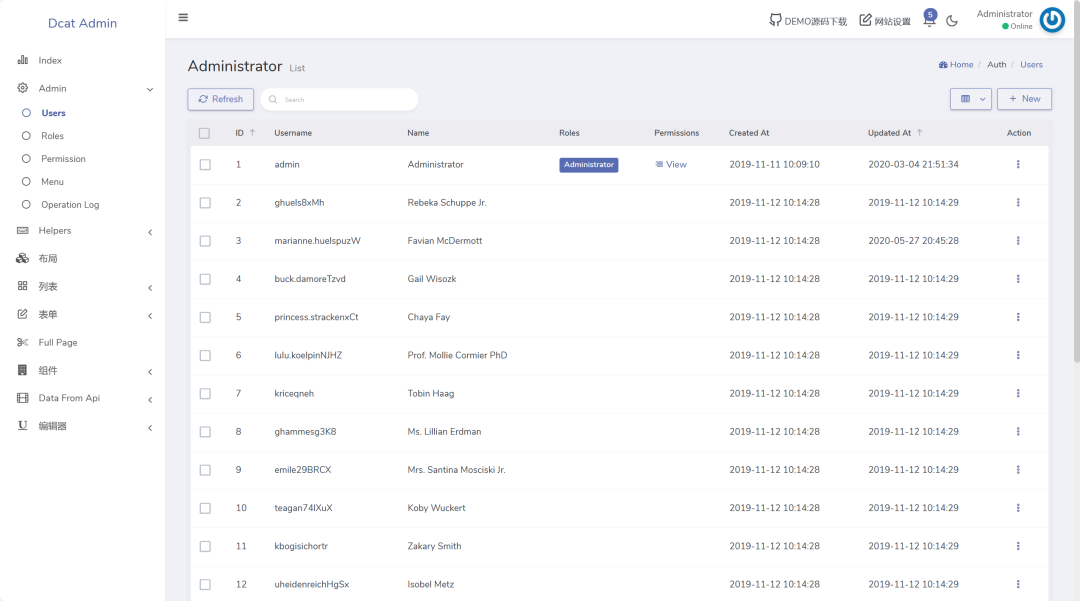 一个基于laravel-admin二次开发而成的后台系统构建工具，高颜值，开箱即用（附源码）_dcatadmin-CSDN博客