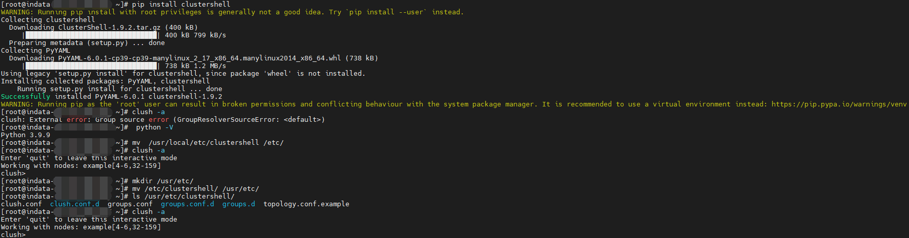 集群管理命令总结_clush-CSDN博客