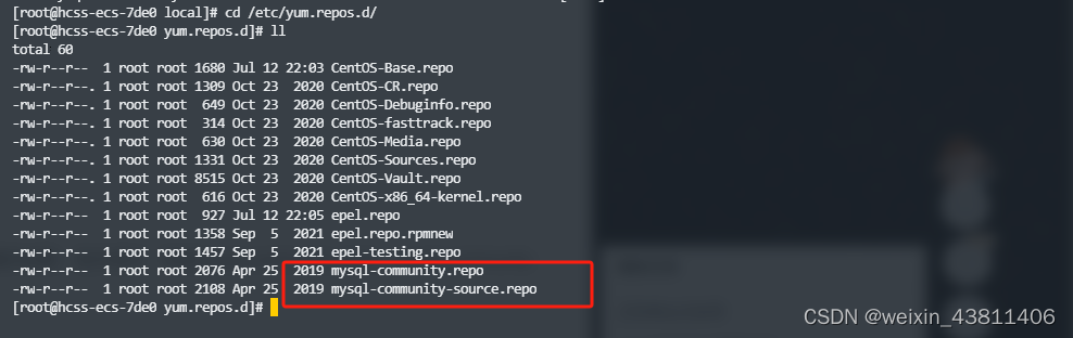 Centos7安装Mysql8_no package mysql-server available.-CSDN博客