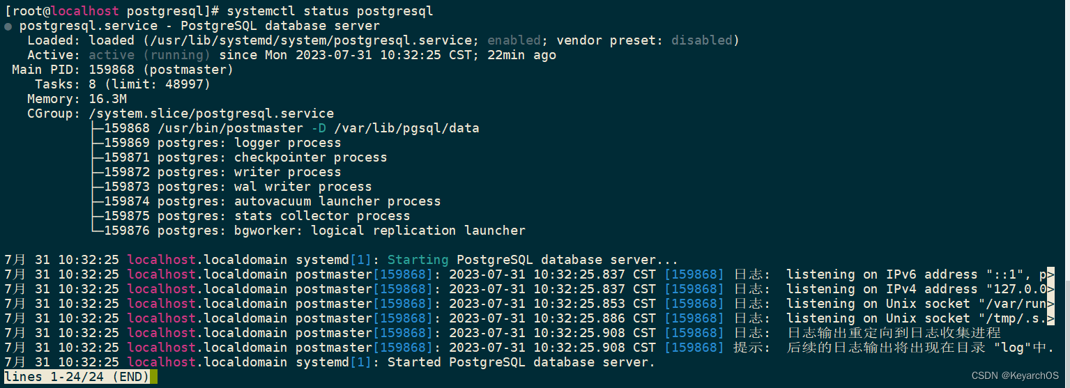 KeyarchOS安装PostgreSQL数据库_postgresql-10.21-1-CSDN博客